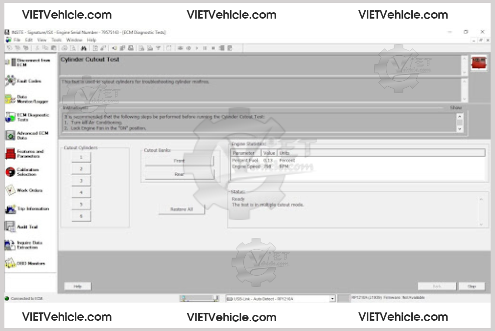 How To Cutout Cylinder On Cummins Engine Using Cummins Insite